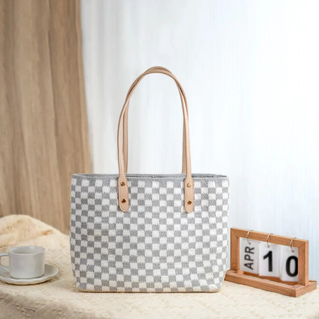Buy Checkerboard Tote Crochet DIY Kit - CrochetPark